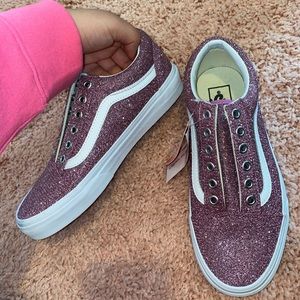 Vans Shoes | Pink And Blue Custom | Poshmark